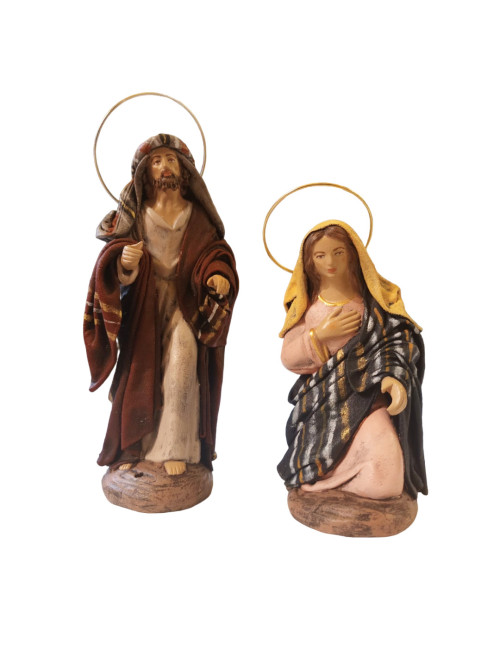 Nativity set made in mud and fabric murcian style