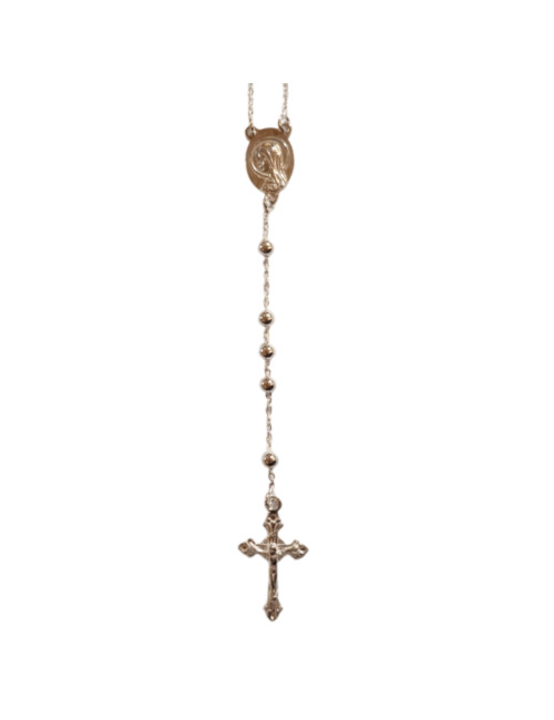 Rosary made in sterling silver with the image of Child Virgin Mary