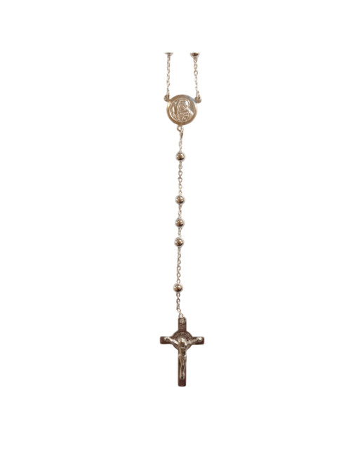 Rosary made in sterling silver with the medal and the cross of Saint ...