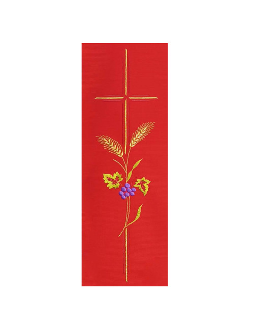 Pulpit Veil decorated with Cross, spikes and grapes motifs